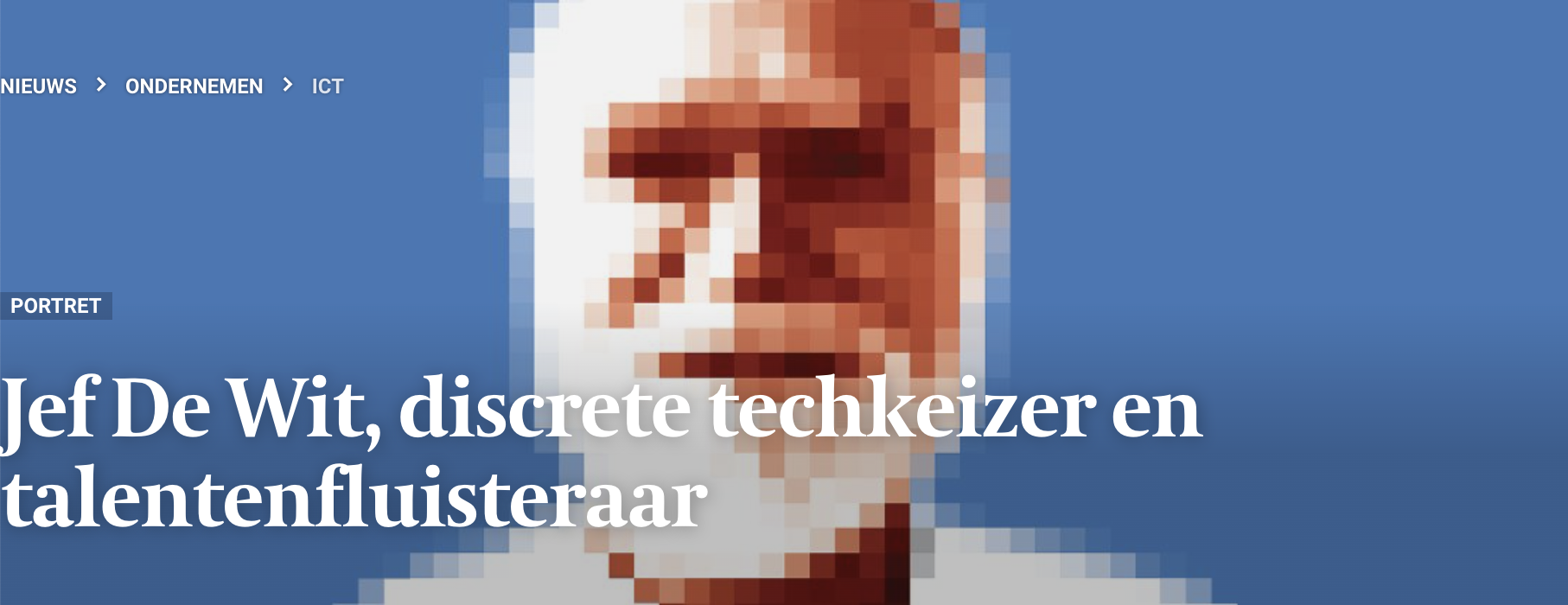 Artikel over Jef De Wit en De Cronos Groep in De Tijd - Cronos Public Services
